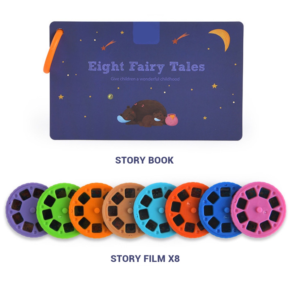 Baby Kids Sleeping Story Flashlight Projector Slide Toy Mini Theater ...