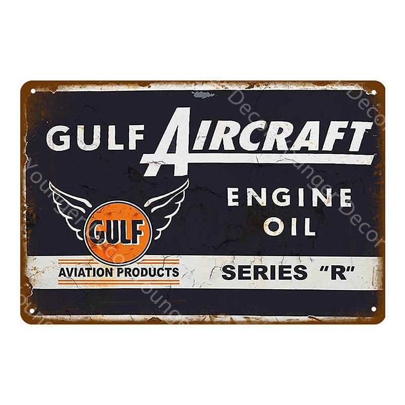 Garage Decor Petrol Motor Oil Vintage Tin Signs Metal Plate Wall Pub ...