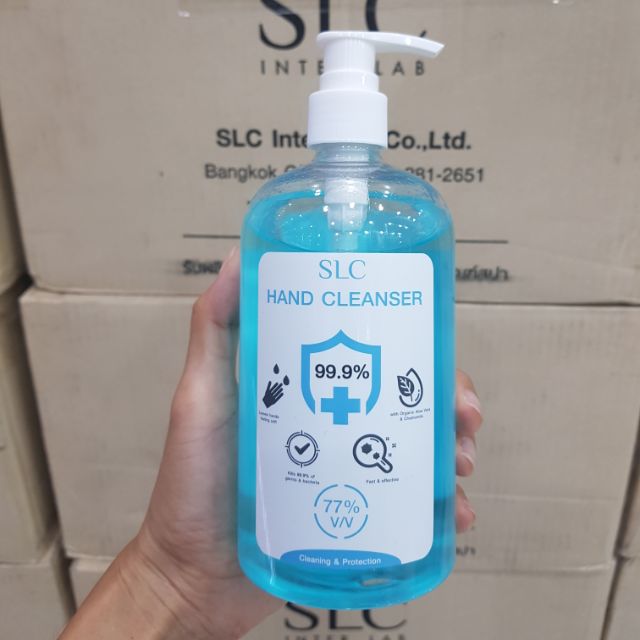 พร้อมส่ง!! เจลล้างมือแอลกอฮอล์ SLC alcohol gel 450 ml มีแอลกอฺอล์ 77% v ...