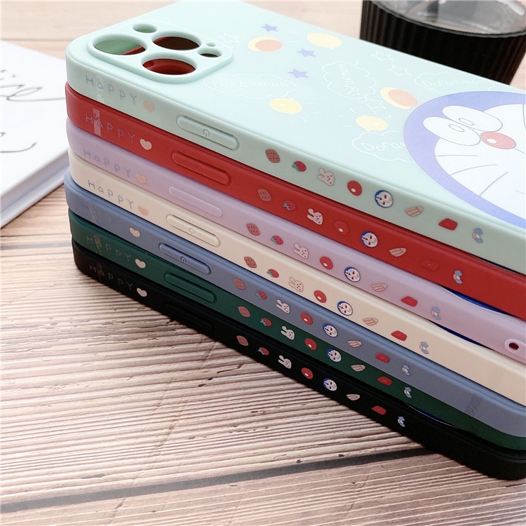 7 colors Lovely Jingle cat Doraemon Case iphone Side pattern soft case ...