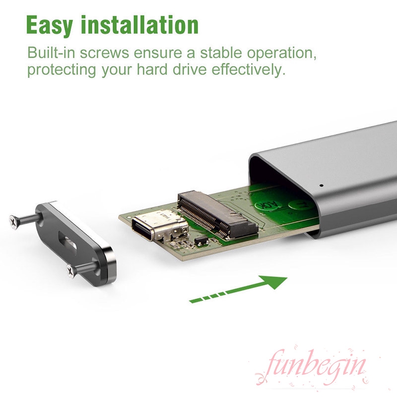 ( Fb ) Usb 3 . 1 Type C M . 2 Ngff Ssd Enclosure อุปกรณ์เชื่อมต่อสําหรับ Windows Vista ...