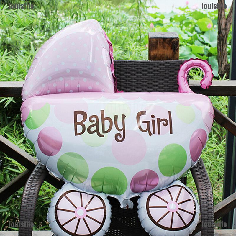 thro 1 X Mini Baby Stroller Foil Balloons Wedding Brithday Party Decor ...
