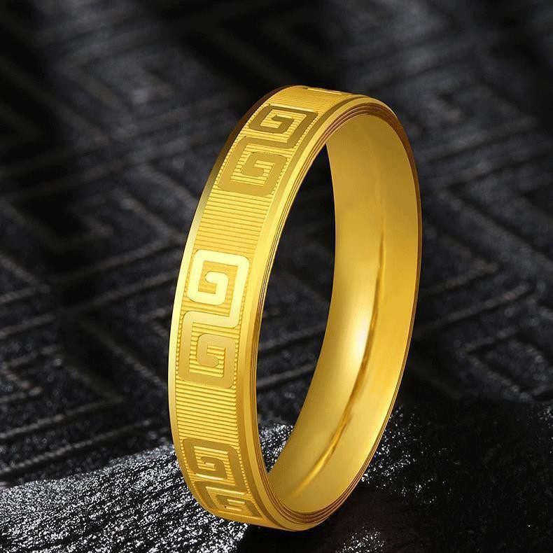 แหวนคู่New style 999 ring for men and women couple 1314 wedding gift ...