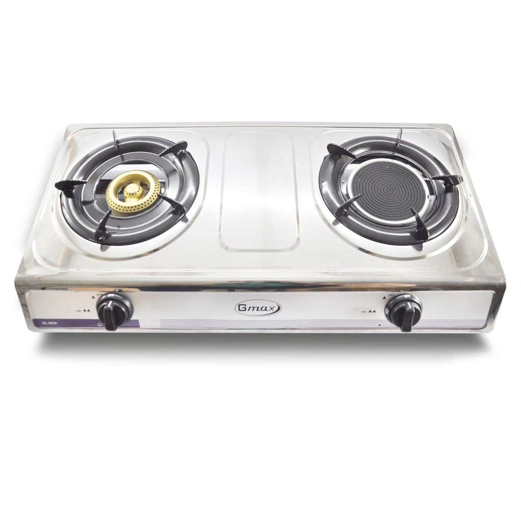 GMAX เตาแก๊ส 2 หัว (หัวเหล็กทองหัวอินฟราเรด) รุ่น GL-203A-P1 เตาแก๊สกล่องสแตนเลสตั้งโต๊ะ 2 หัว ...