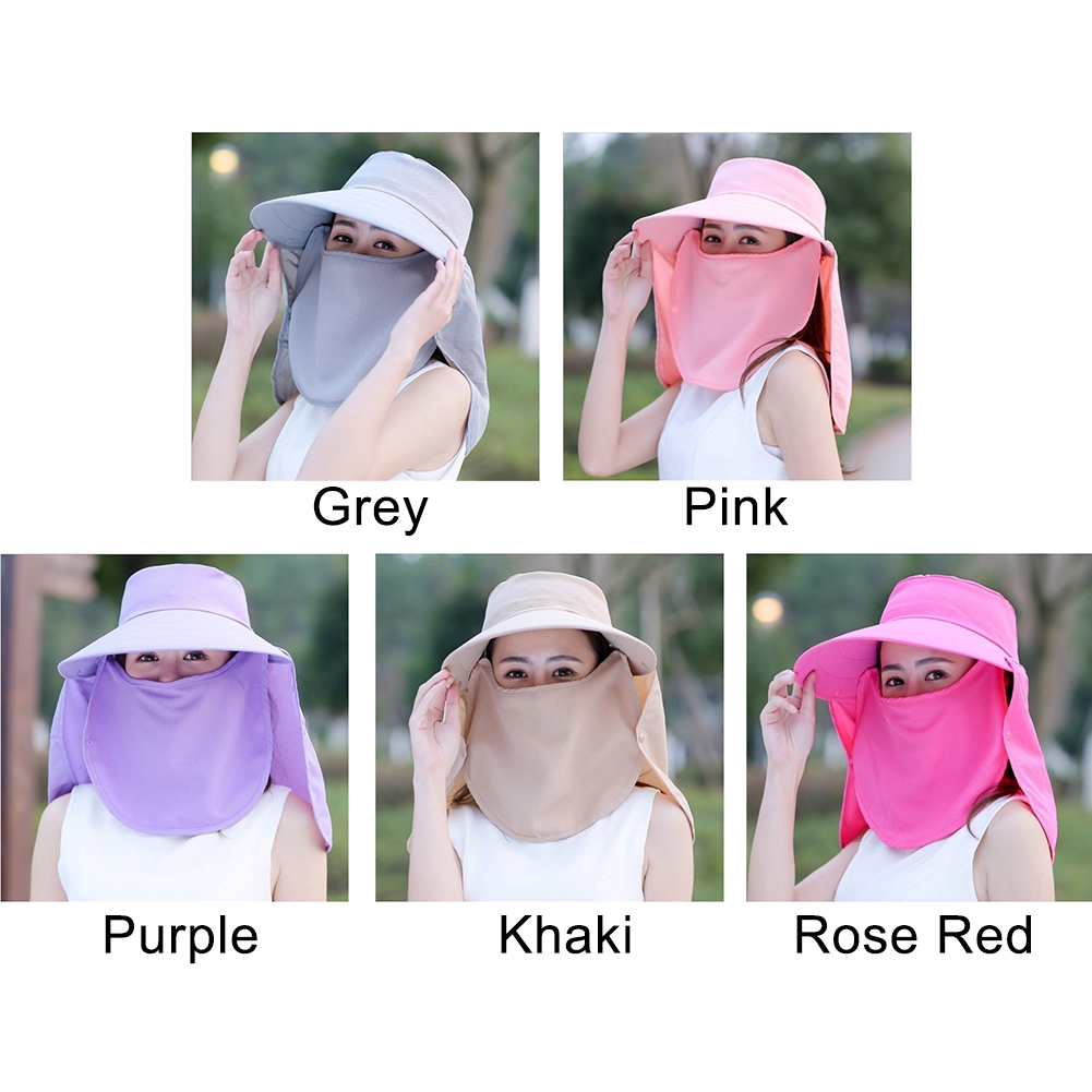 Women Anti-UV Face Cover Neck Protection Outdoor Removable Sunshade ...