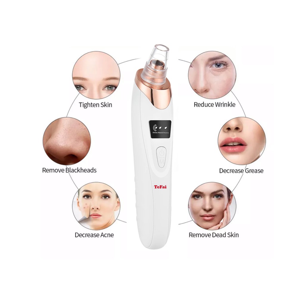 TeFai HY9 เครื่องดูดสิวเสี้ยน เครื่องดูดสิวหัวดำมาพร้อมหัวเปลี่ยน 5 หัวและT66 ไดร๋เป่าผมมี ...