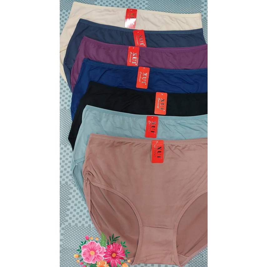 กางเกงในหญิงไซร์ใหญ่ (XXXL) เอวสูงแพ็ค 10 ตัว ผ้านิ่ม สีสวย ใส่สบาย - juus_12 - ThaiPick