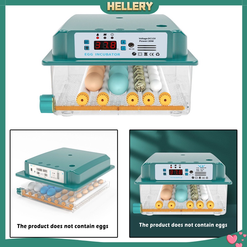 HELLERY Household Egg Incubator Fully Automatic Bayboard Rotating Duck ...