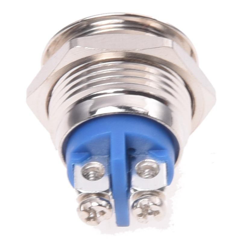 SALE3A 3V-250V push button switch push button 16 mm nickel-plated brass ...