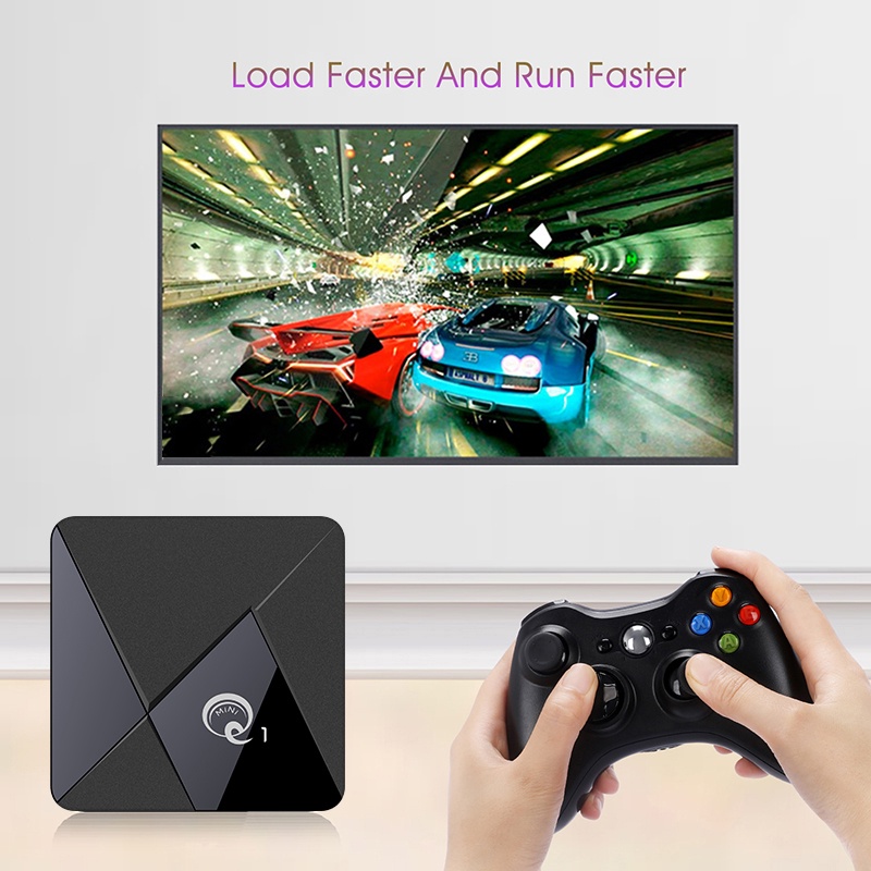 MINI Q1 Smart TV BOX Android 10.1 Youtube 4GB 64GB Rockchip RK3328 Quad ...