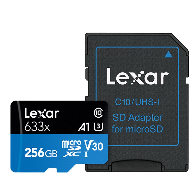 drone memory card Lexar 95MBs micro sd card 633x 256GB car microsd ...