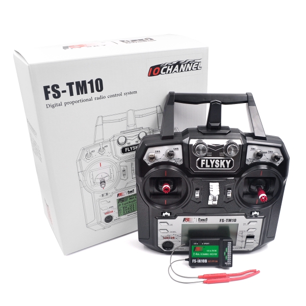 Flysky FS-TM10 2.4G 10CH AFHDS RC Transmitter Black with FS IA10B /IA6B Receiver - puzzletoyshop ...