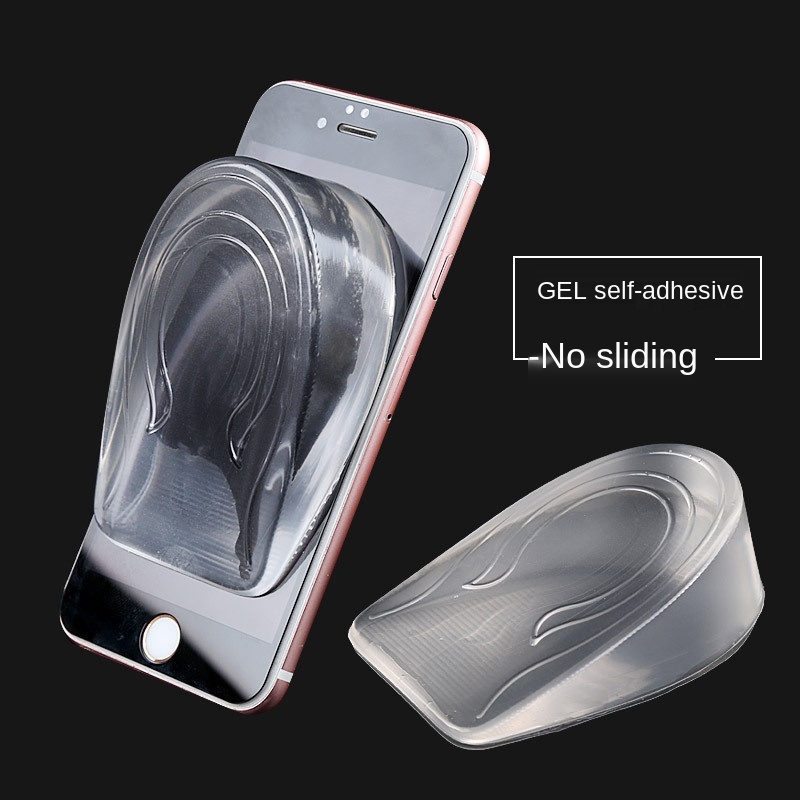 1 Pair Silicone Gel Height Increase Insole Heel Lifting Inserts Shoe ...