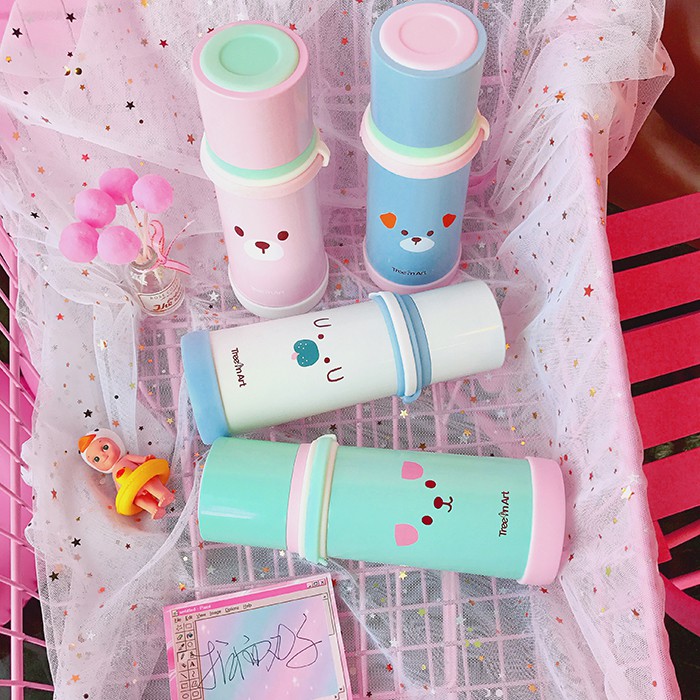 ins wind Japanese cartoon cute insulated cup retro puppy readily cup ...