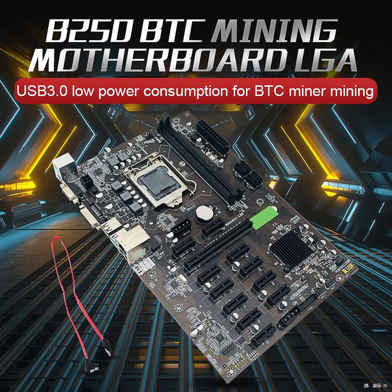 เมนบอร์ด B250 Btc Lga 1151 Ddr4 12X สําหรับการ์ดกราฟฟิค BTC Motherboard - wodl1g68lo - ThaiPick