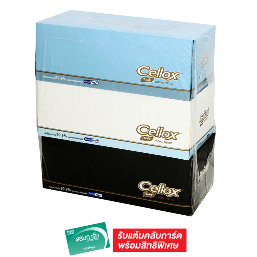 CELLOX กระดาษเช็ดหน้า พิวริฟายเดคคอร์ 140แผ่น แพ็ค3 | Shopee Thailand
