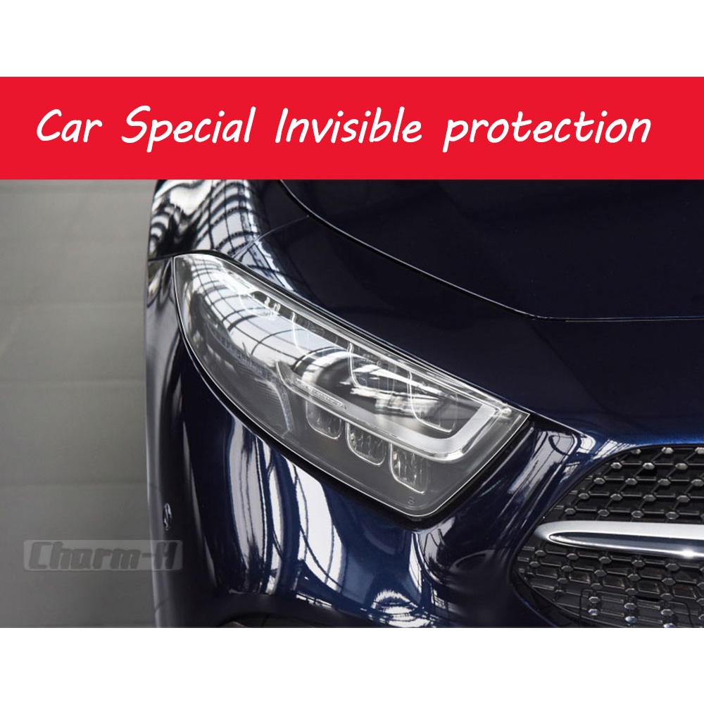 2X Car Headlight Self Healing Protective Film Transparent TPU Decal ...