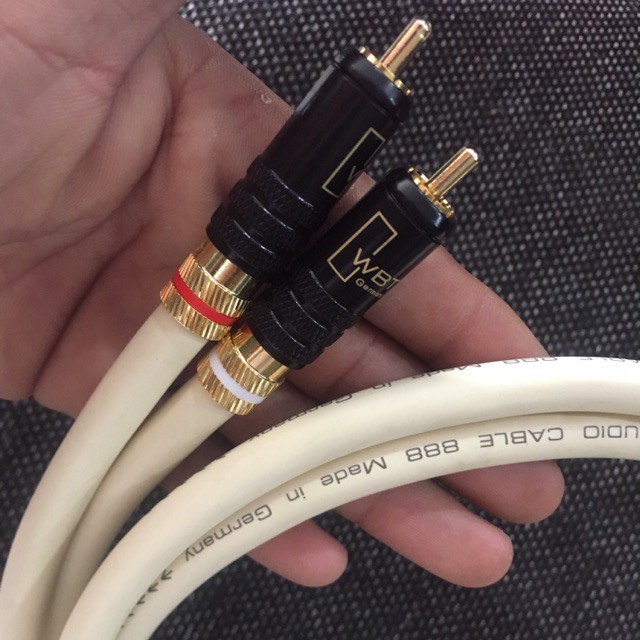 สายสัญญาน RCA WBT888 เข้าหัว WBT0144 Gold Plated Pure Copper เสียง อิ่ม ...