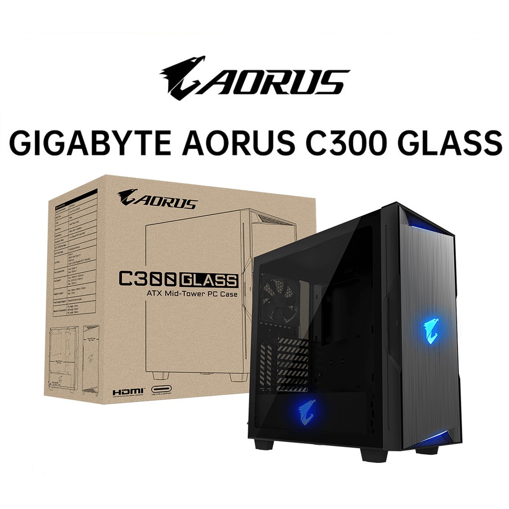 CASE (เคสเกมมิ่ง) GIGABYTE AORUS C300 GLASS ATX Mid-Tower | Shopee Thailand