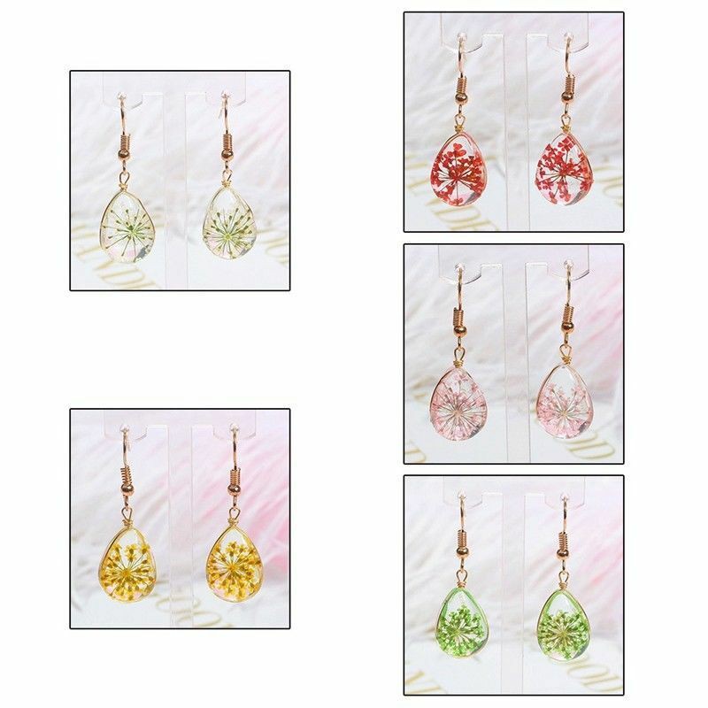 Equalistic ต่างหูตะขอ จี้คริสตัลดอกไม้แห้ง 1 คู่ - equalistic.th - ThaiPick