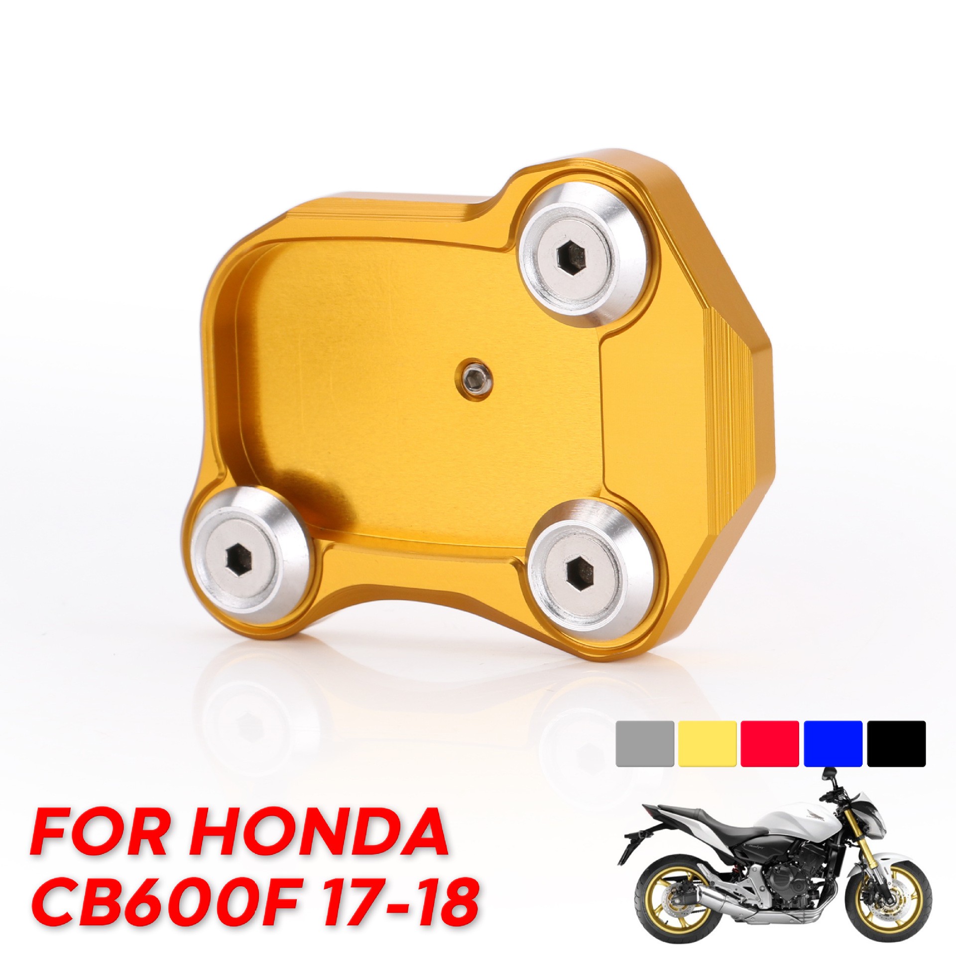 ปรับโฉม&CNC Aluminum Motorcycle Side Stand Pad Enlargement Plate ...