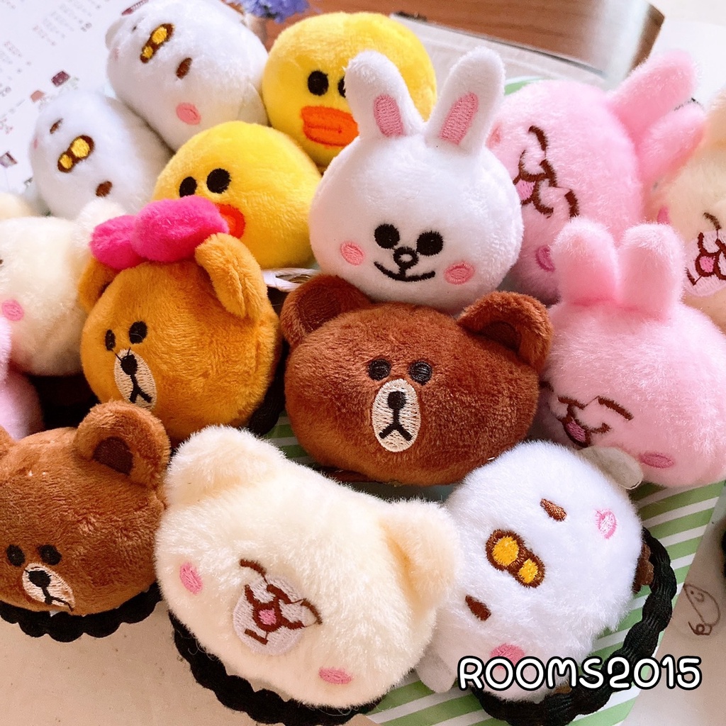 Kanahei Line friends ยางมัดผม ยางรัดผม หัวตุ๊กตา น่ารัก - kajookkajik ...
