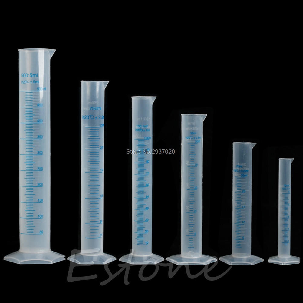 250ml Plastic Graduated Cylinder Measuring Cylinder Laboratory Liquid ...