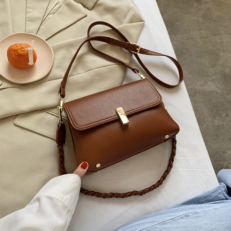 Retro small bag women's bag fashion ins Single Shoulder Messenger Bag ...