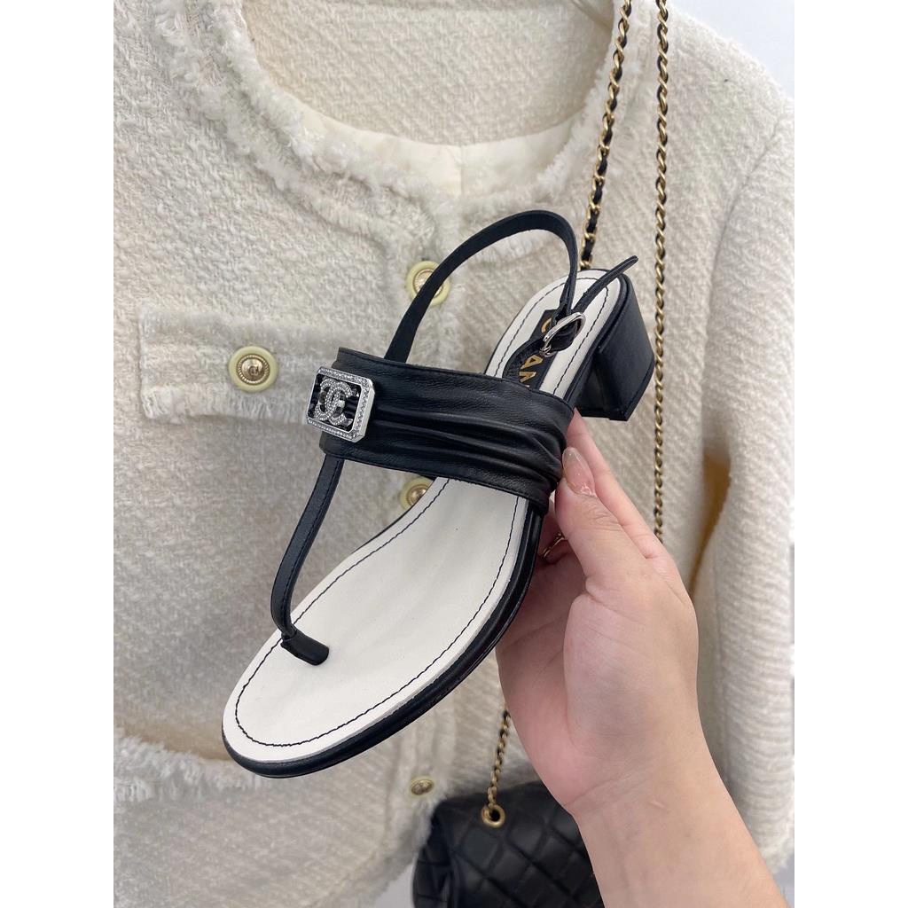 CHANEXiaoxiang SpringSummer New Clip-on Double C Square Diamond Buckle ...