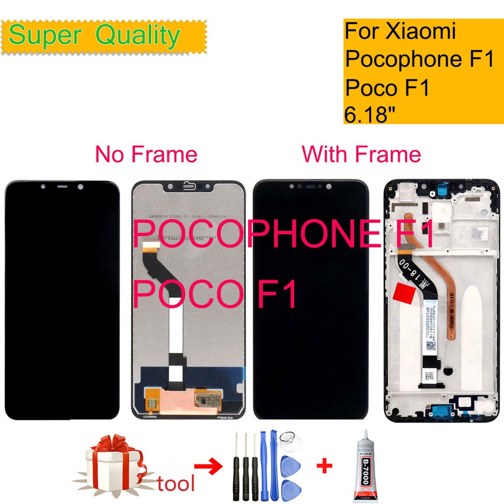 Free Tool อะไหล่หน้าจอสัมผัส Lcd สําหรับ Xiaomi Poco F1 Pocophone F1 หน้าจอสัมผัส - htcssll.th ...