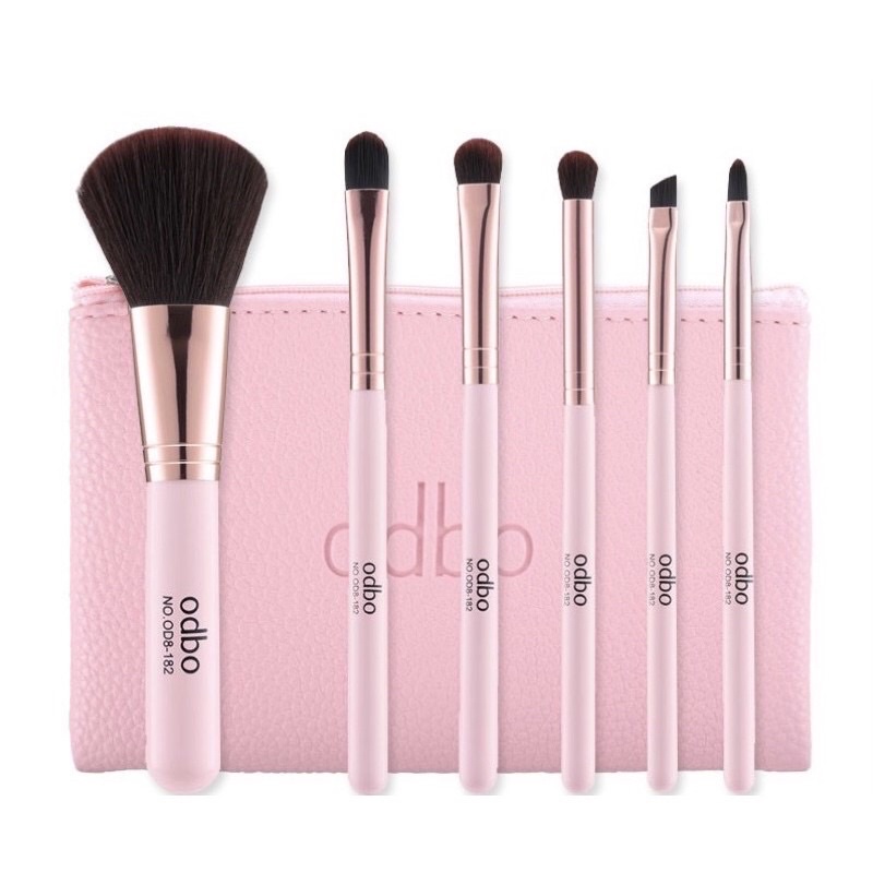 เซ็ทแปรง 6 ชิ้น พร้อมกระเป๋า Odbo Perfect Brush Beauty Tool OD8-182 - tonycosmetics - ThaiPick