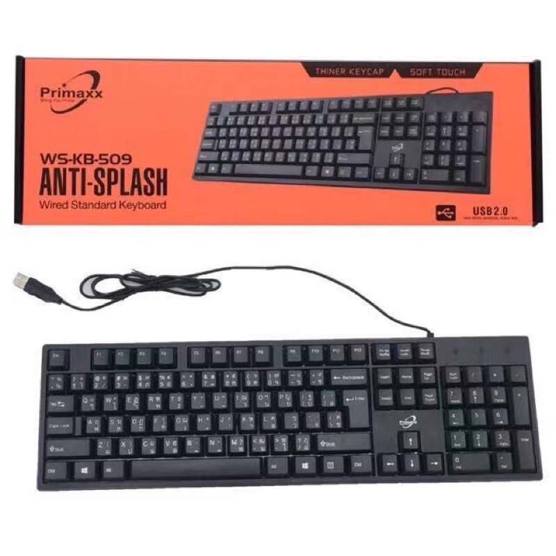 PRIMAXX WS-KB-509 คียบอร์ดเกมมิ่ง - 34p8670eha - ThaiPick