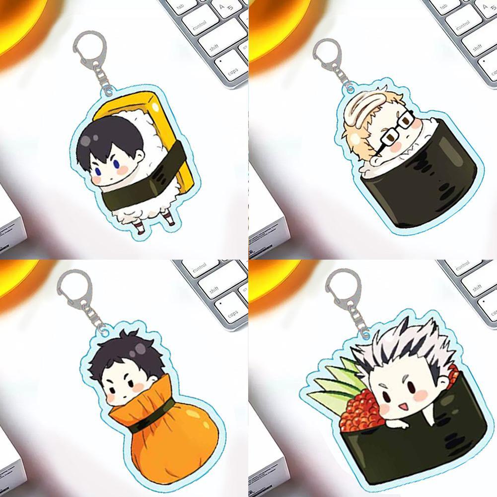 Haikyuu Keychain Toy Key Chain Acrylic Key Ring Anime Tobio Keyring ...