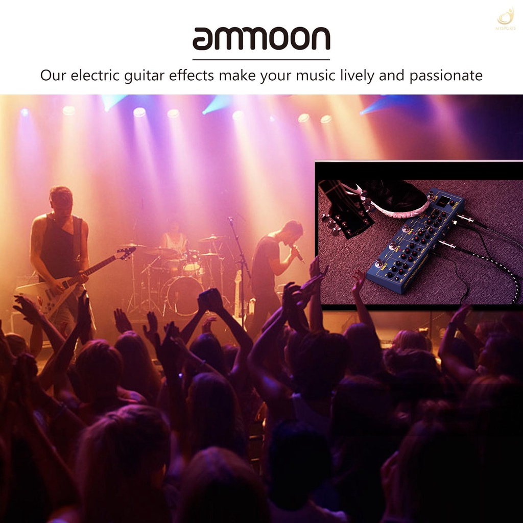 ammoon CUBE SUGAR Combined Effects Pedal 5 Analog Effects ...