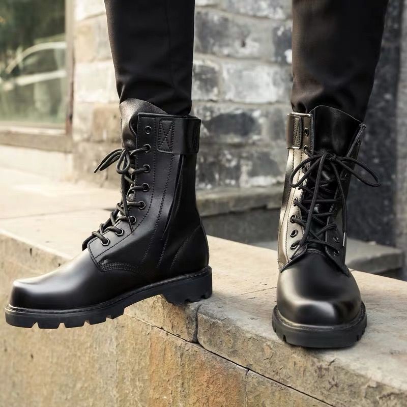 Authentic boots male special forces combat steel bottom head Martin men ...