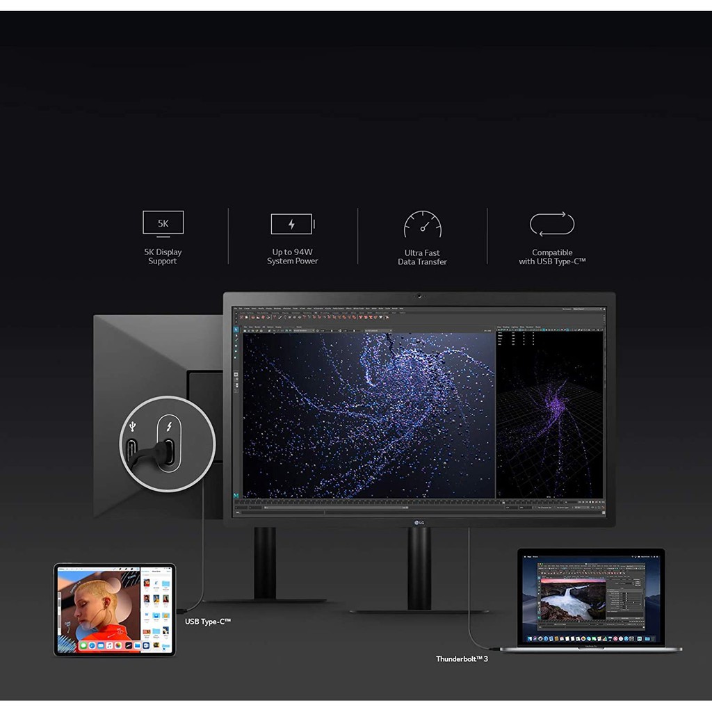 LG 27MD5KL-B Ultrafine 5K Display 27" 16:9 5K (5120 x 2880) IPS Monitor ...