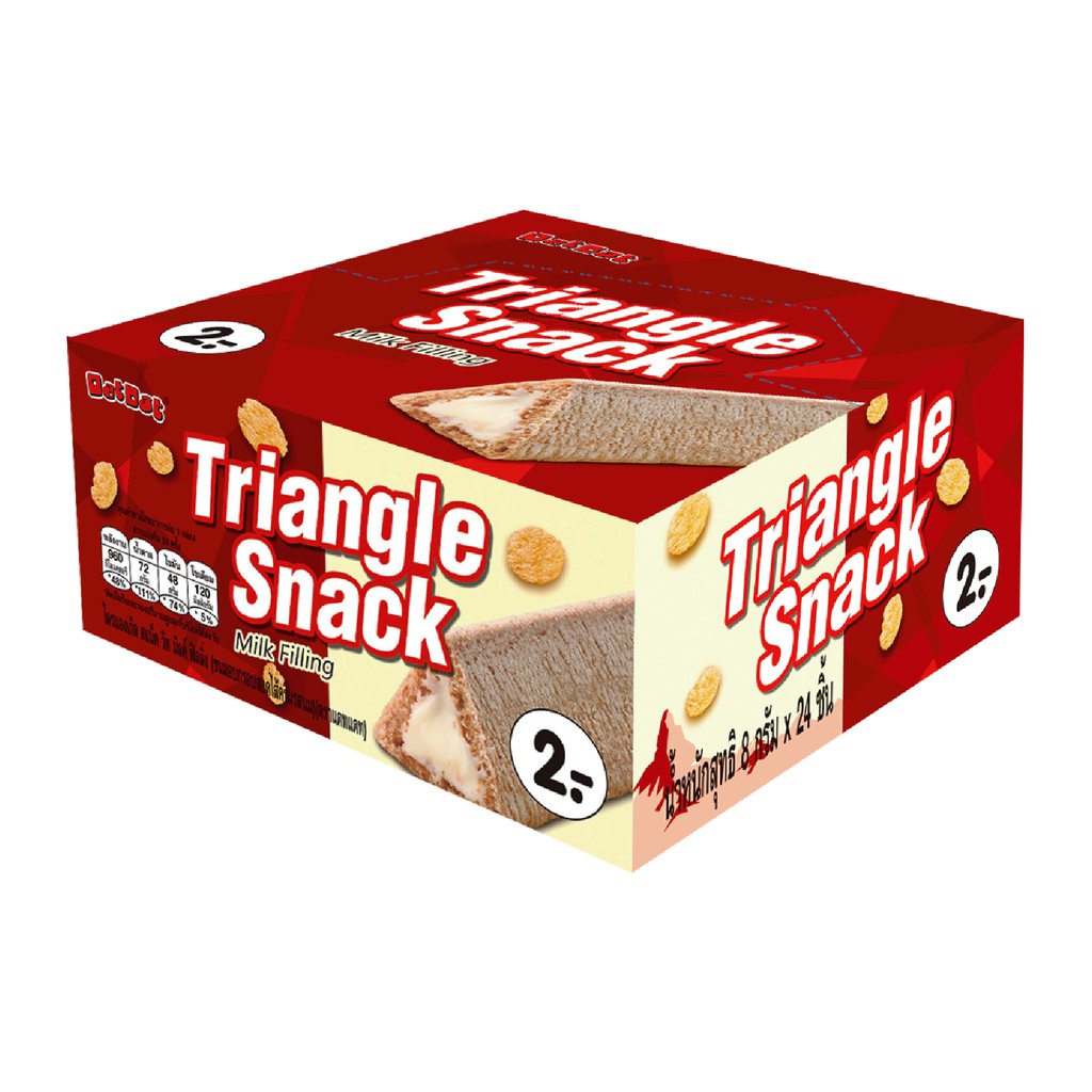 ไตรแองเกิล สแน็ควิทมิลด์ ฟิลลิ่ง ตรา แดท แดท 6.5 กรัม Triangle Snack ...