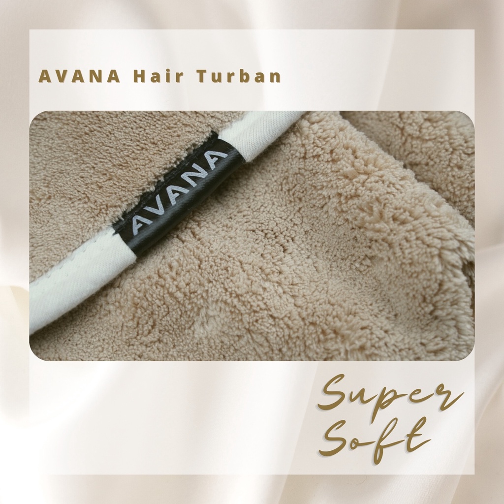 (โค้ดลด 5KDC7BX )AVANA Hair Turban ผ้าเช็ดผมแห้งไวทันใจ ถนอมผม ลดผมพัน ...