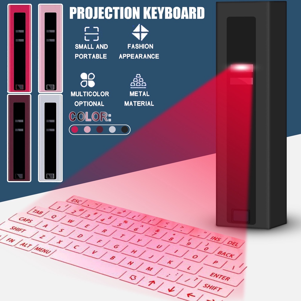 2021 new bluetooth projection keyboard virtual wireless bluetooth ...