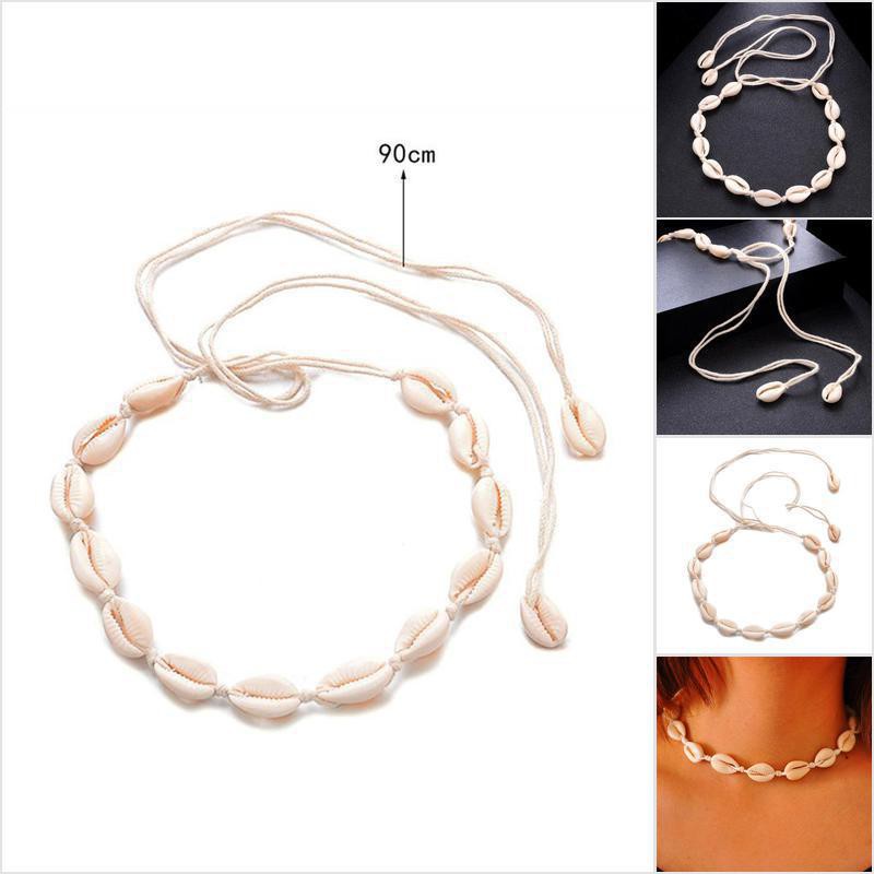 GoldenSilverStylish Beach Bohemian Sea Shell Pendant Chain Choker ...