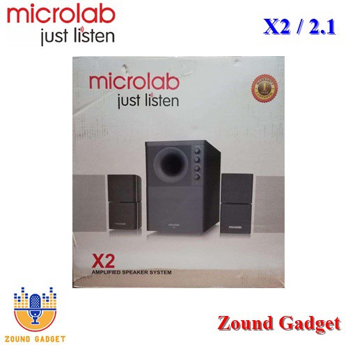 Microlab X2 2.1 ลำโพงคอมพิวเตอร์ ระบบเสียง 2.1 กำลังขับ 46 Watts RMS ...