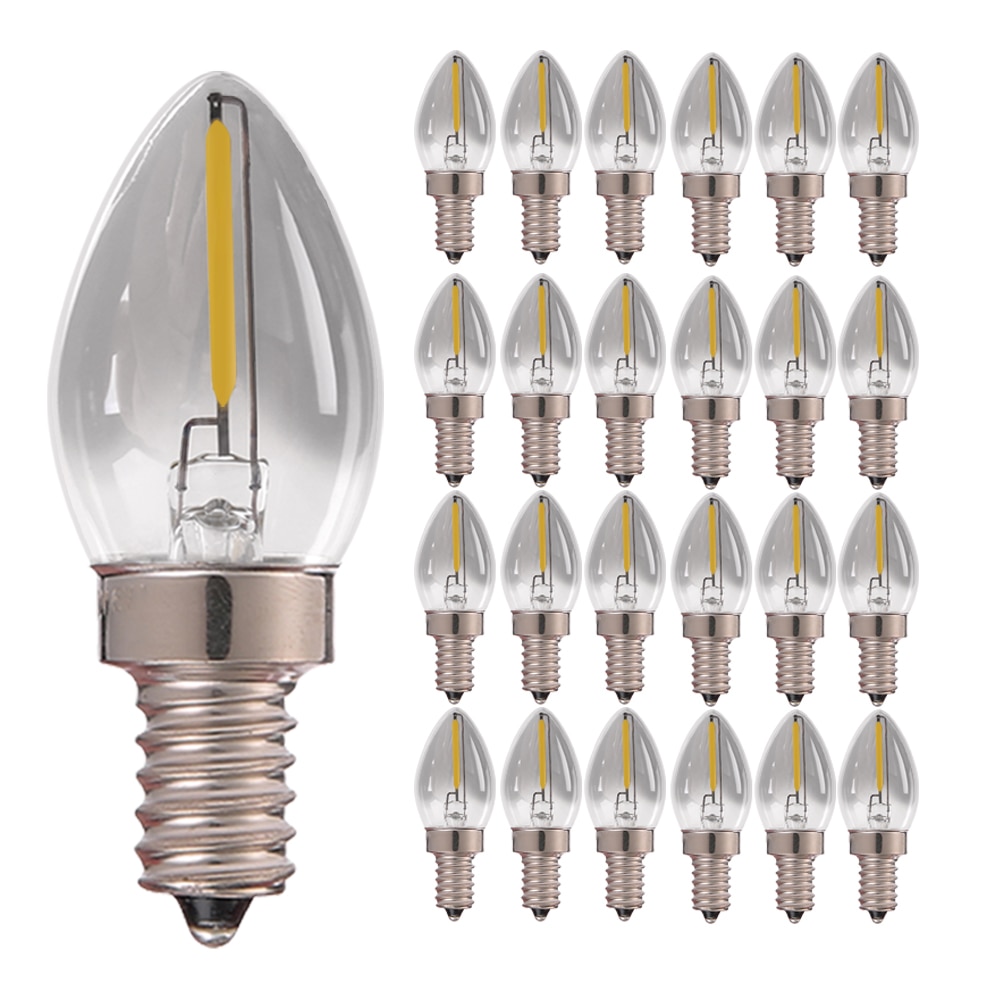 E14 C7 0.5W (8W Incandescent Lamp) Candle Bulb Smoke Glass Lamp LED ...