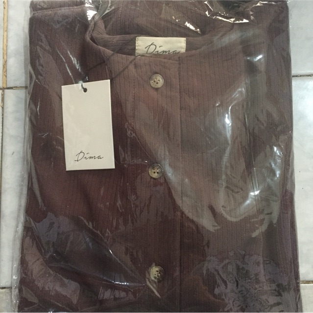 เสื้อเชิ้ตผ้าฝ้ายผ้าฝ้ายแขนยาวพิมพ์ลาย NOMIA Tunic Dima Nadra - kha79ila.th - ThaiPick