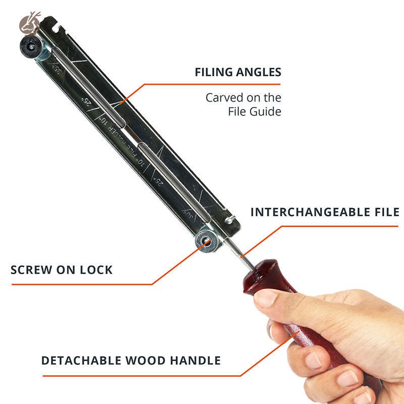 DD1 ???? 10Pcs/Set Chainsaw Sharpener File Kit Wood Handle Depth Gauge ...