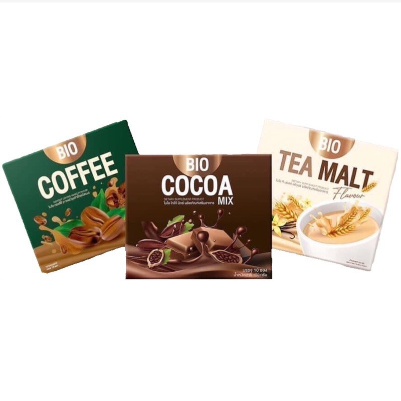โกโก้ Bio Cocoa Mix ไบโอ โกโก้ มิกซ์ / Bio Coffee ไบโอ กาแฟ / Bio Tea ...