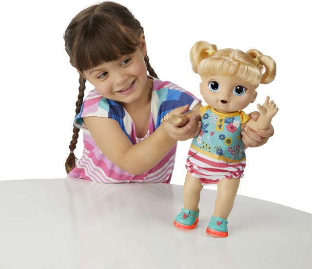 Baby Alive Step N Giggle Baby Blonde Hair Doll with Light-Up Shoes ...