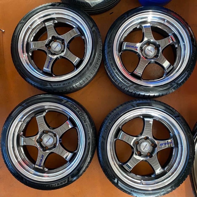 ขายล้อแท้ W work S1 ขอบ18” สภาพ99% + ยาง Pirelli 03/20 วิ่งมา300โล ...