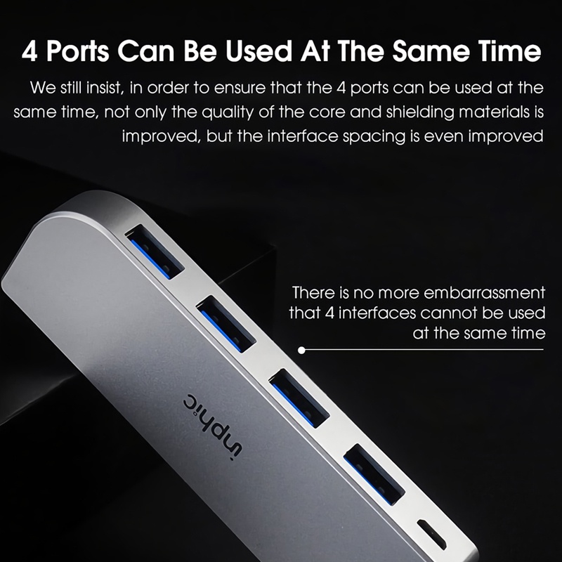 Inphic USB3.0 HUB 4 USB Splitter High-Speed mirco B dock expansion การ ...