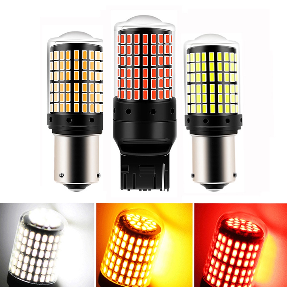 หลอดไฟแคนบัส LED BAY15D 144smd 1156 BA15S P21W BAU15S PY21W T20 7440 ...