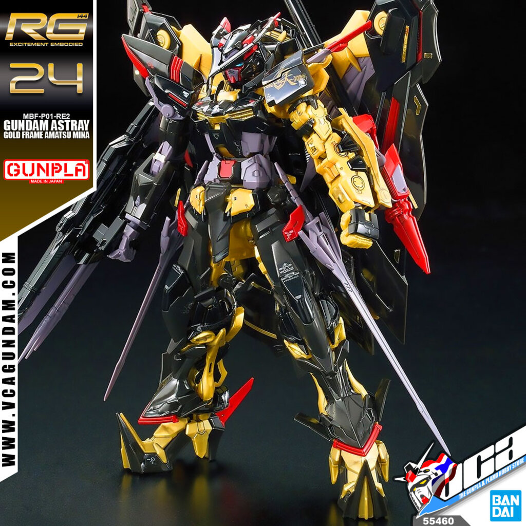 BANDAI GUNPLA REAL GRADE RG 1/144 GUNDAM ASTRAY GOLD FRAME AMATSU MINA ...